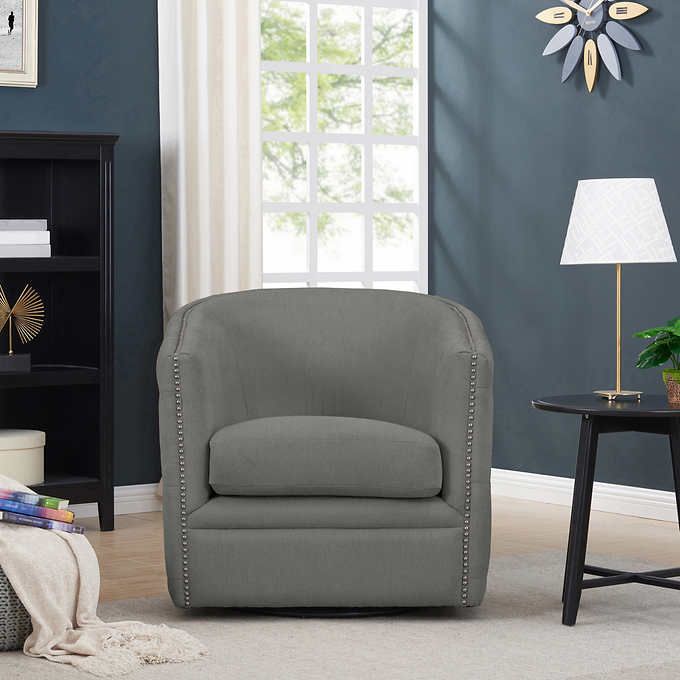 Lazarus swivel barrel chair store